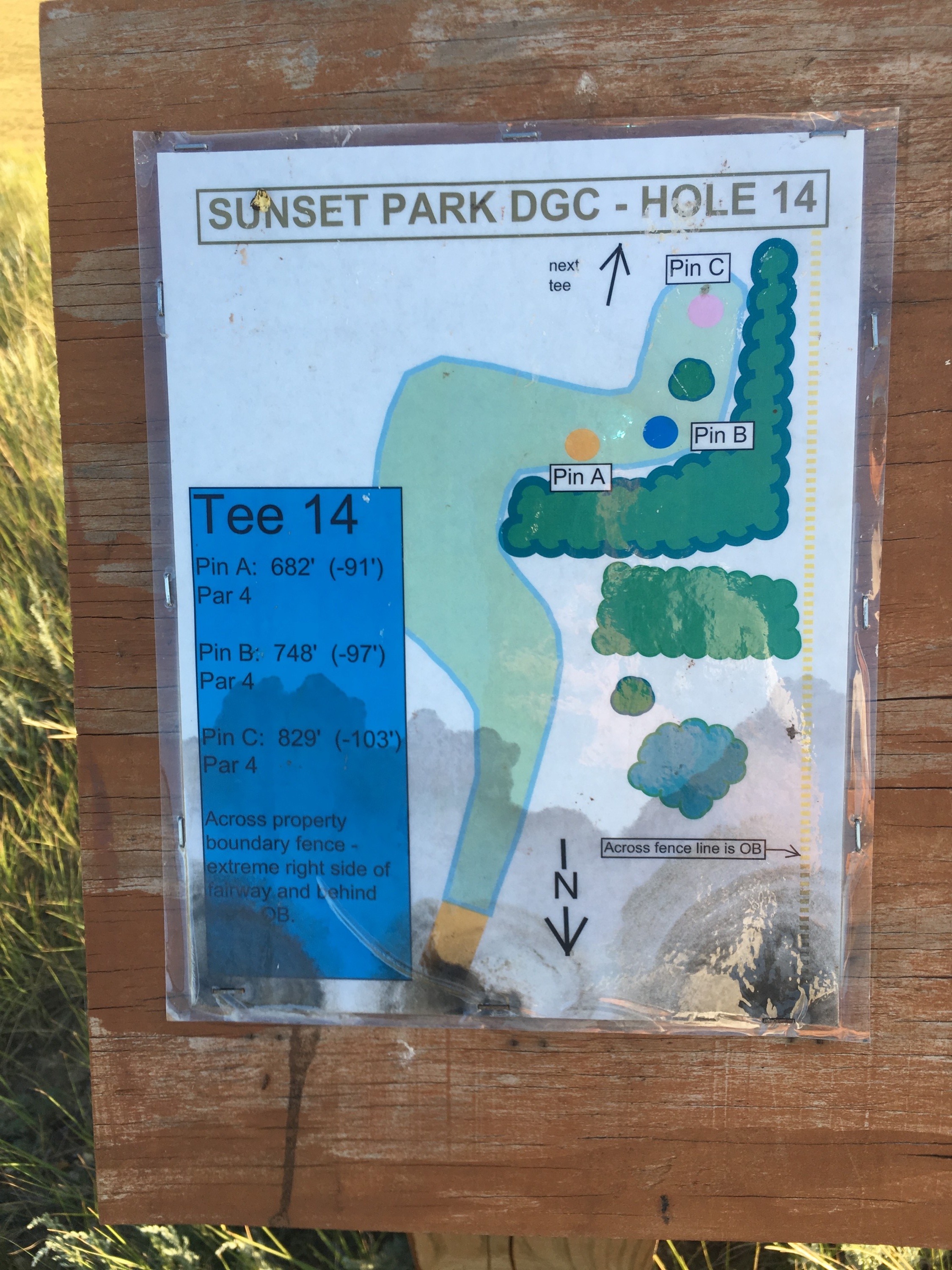 Hole 14 • Sunset Park (Mandan, ND) | Disc Golf Courses | Disc Golf Scene