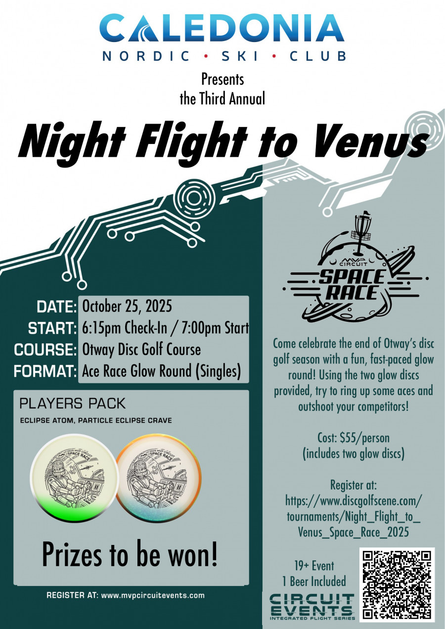 Night Flight to Venus Space Race 2025 · Disc Golf Scene