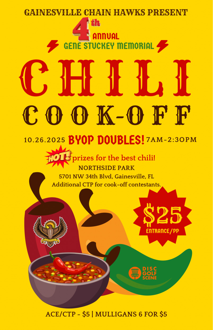 The 4th Annual Gene Stuckey Memorial Chili Cook-off Presented by the Gainesville Chain Hawks ...