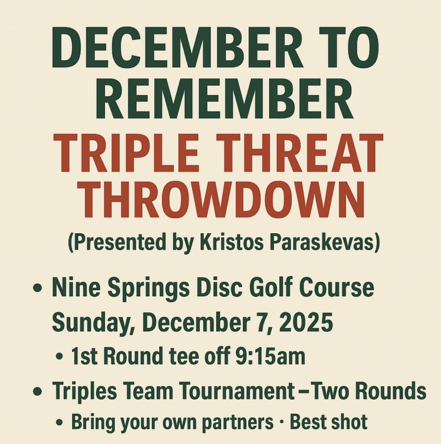 December to Remember Triple Threat Throwdown · Disc Golf Scene