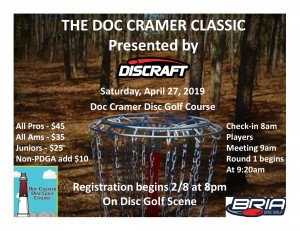 The Doc Cramer Classic presented by Discraft (2019, BRIA Disc Golf ...