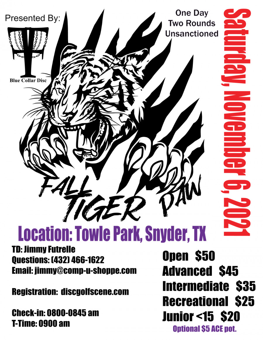 Fall Tiger Paw (2021, Blue Collar Disc LLC) · Disc Golf Scene