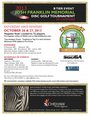 Josh Franklin Memorial at Chehaw (2013, South GA Disc Golf Association ...