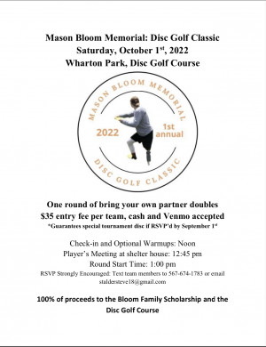Mason Bloom Memorial: Disc Golf Classic (2022, Chain Don't Break Disc ...