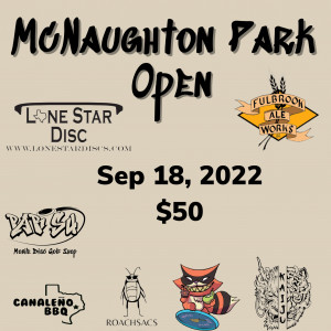 MacNaughton Park Open - Sponsored by Lone Star Disc & Fulbrook Ale ...