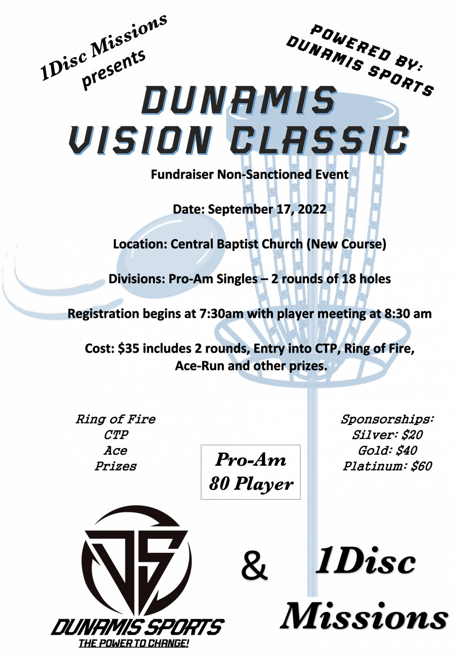 Dunamis Vision Classic (2022, One Disc) · Disc Golf Scene