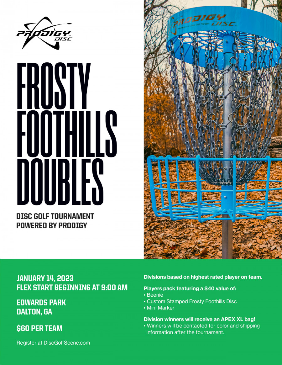 PRODIGY EVENTS: Frosty Foothills Doubles (2023, Prodigy Disc, Inc ...
