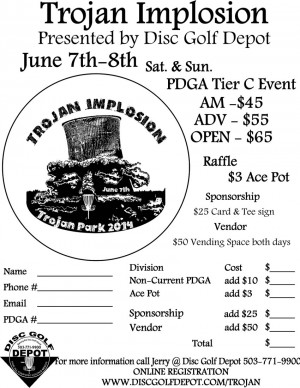 Trojan Implosion (2014, Disc Golf Depot) · Disc Golf Scene