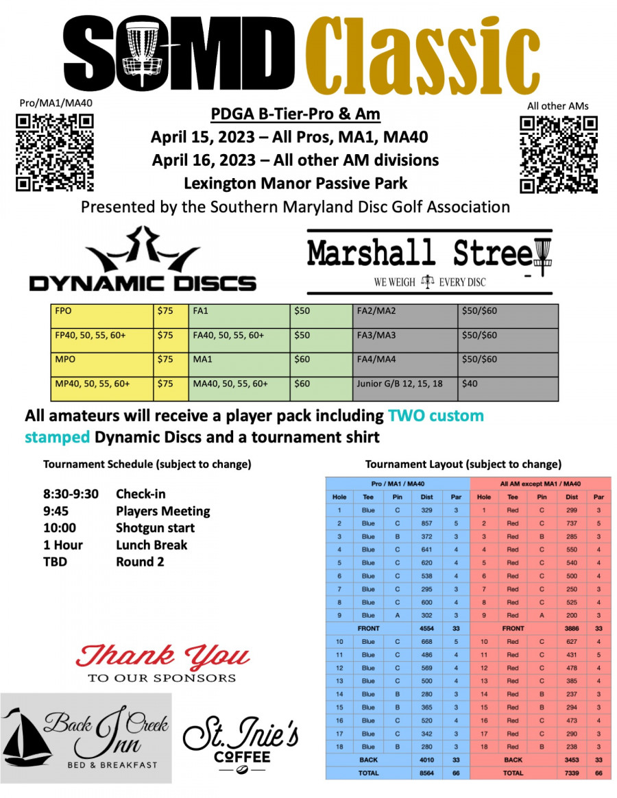 The Southern Maryland Classic presented by Dynamic Discs - All Ams ...