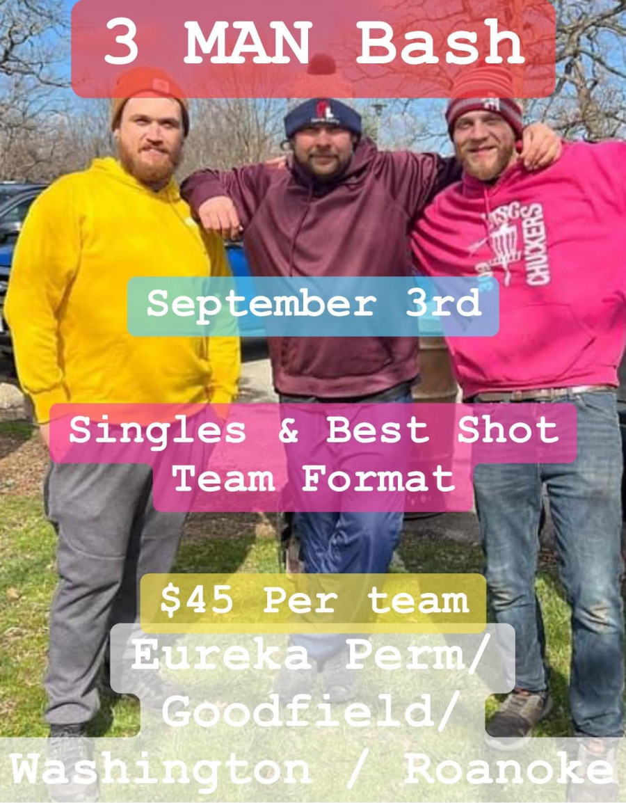 3 Man Bash (2023, 309 Disc Chuckers) · Disc Golf Scene