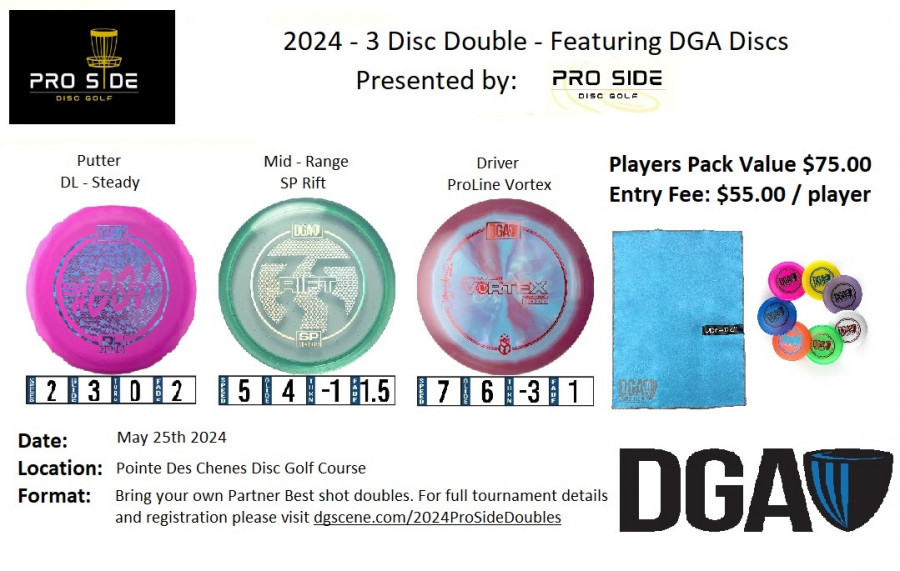 Pro Side 3 Disc Doubles - Featuring DGA Discs (2024, Pro Side Disc Golf ...