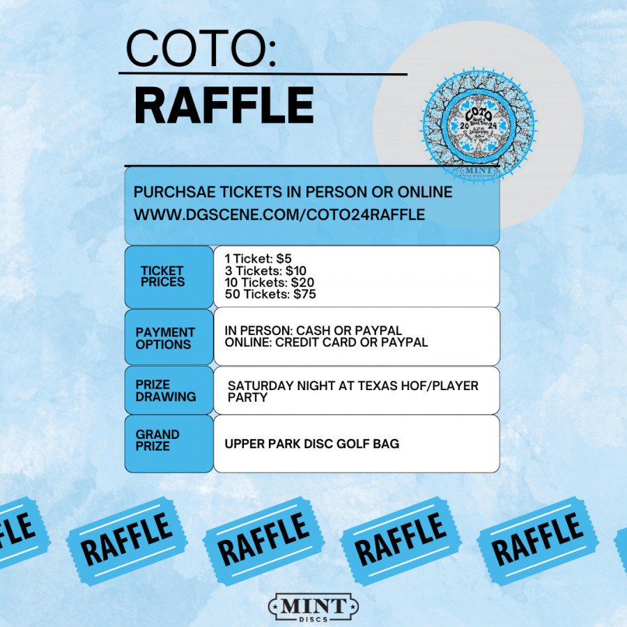 COTO: Raffle (2024, MINT Discs) · Disc Golf Scene