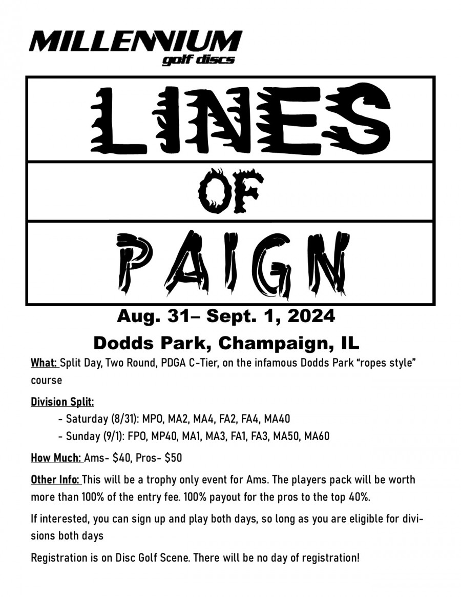 Lines of Paign 2024 Presented by Millennium Golf Discs (MPO, MA2, MA4 ...