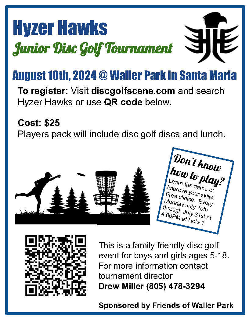 Hyzer Hawks Junior Disc Golf Tournament (2024, Drew Miller) · Disc Golf ...