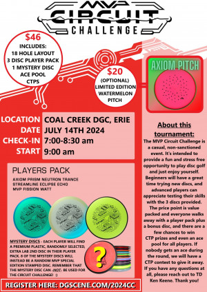MVP 2024 Circuit Challenge July 14th @ Coal Creek, Erie CO (2024 ...