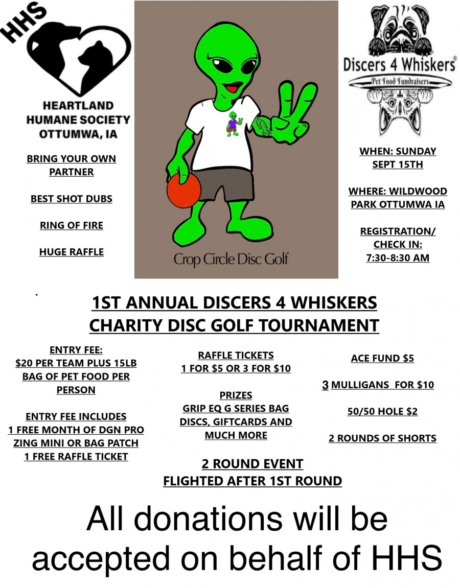 Inaugural Discers 4 Whiskers® Fundraiser Tournament presented by Crop ...