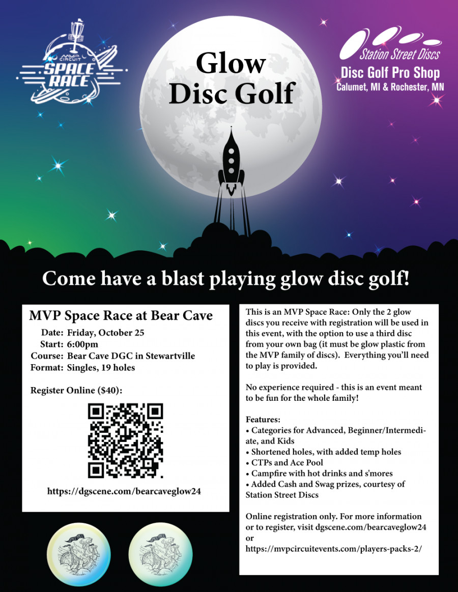 Space Race at Bear Cave (2024, Station Street Discs) · Disc Golf Scene