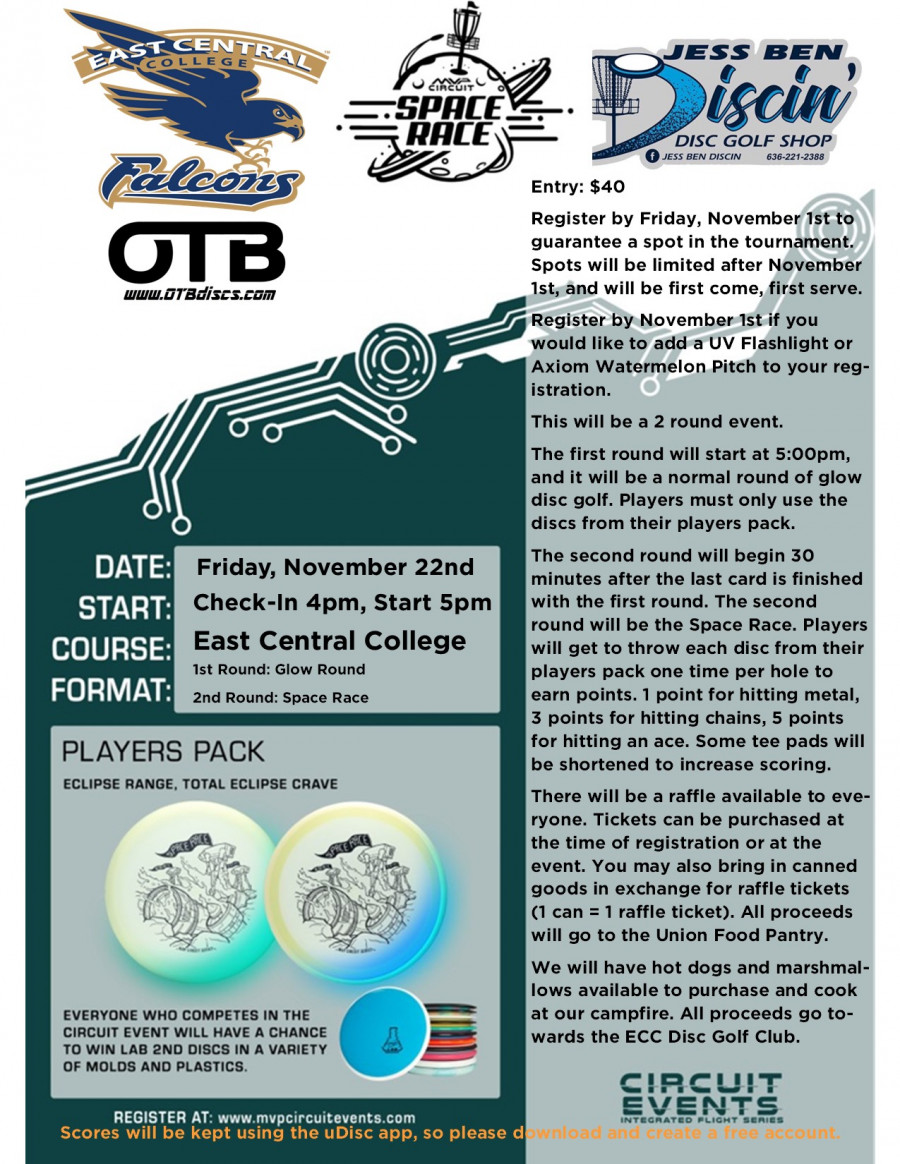 East Central College Space Race (2024, Jess Ben Discin) · Disc Golf Scene