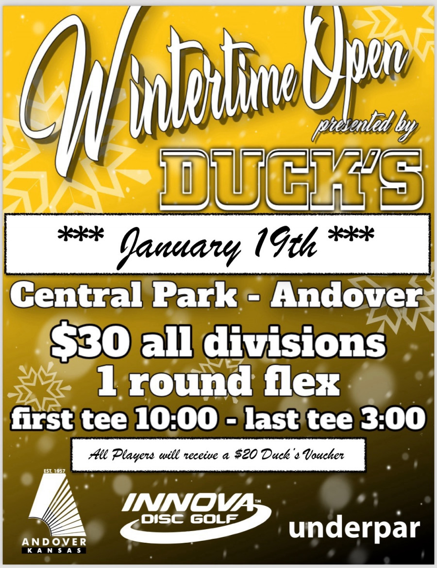 Wintertime Open Presented by Andover Parks & Rec, Innova Disc Golf and ...