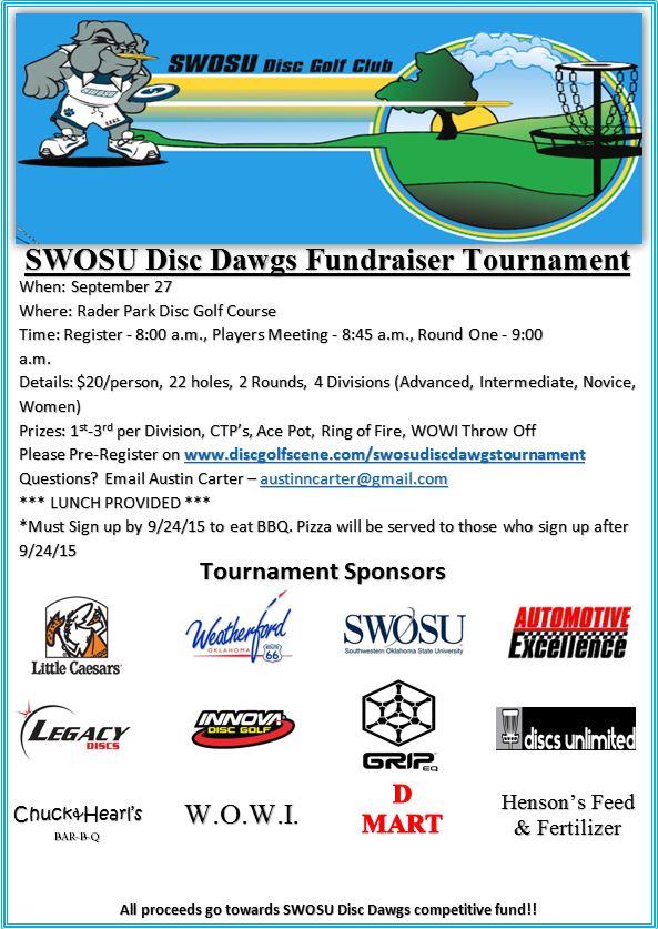 SWOSU Disc Dawgs Fundraiser Tournament (2015, SWOSU Disc Dawgs) · Disc ...