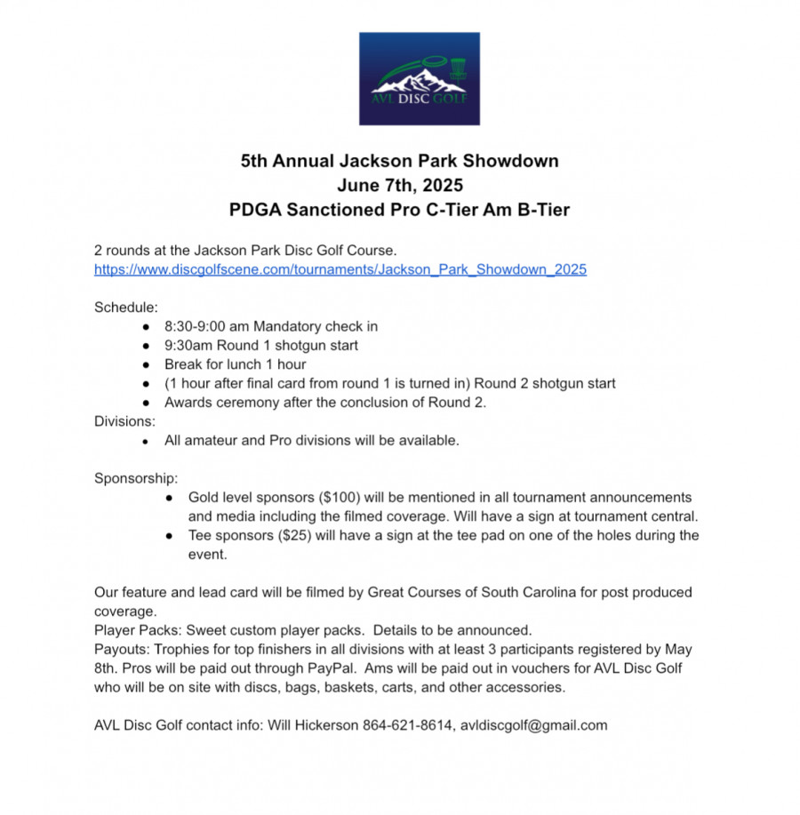 Jackson Park Showdown · Disc Golf Scene