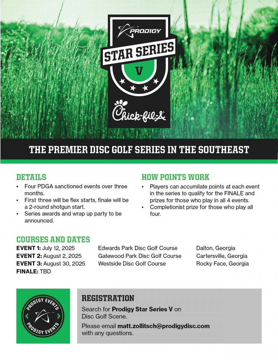 Prodigy Star Series V Sponsored by Chick-fil-A - #3 Westside Park · Disc Golf Scene