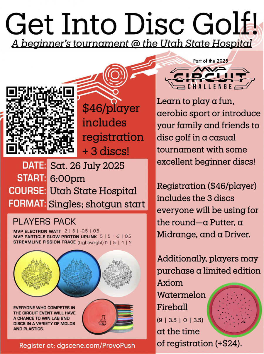 Get into Disc Golf at the Utah State Hospital; a 2025 MVP Circuit ...