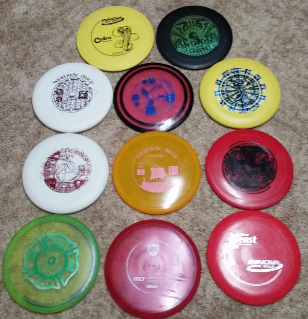 Range of Discs for trade · Disc Golf Scene